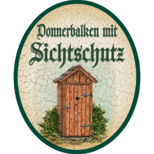 WC Donnerbalken mit Sichtschutz grün - plugroup - Familie Plutsch